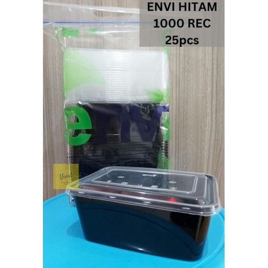 Jual Thinwall Kotak Hitam 1000 Persegi Panjang Envi Hitam 1000 ml ...