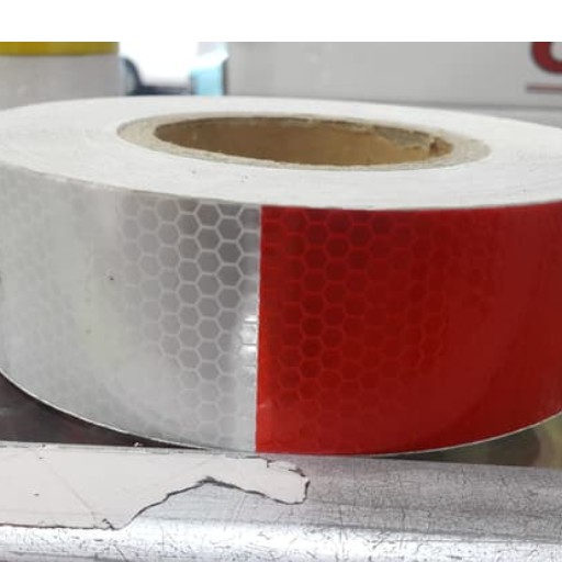 Jual Stiker/Sticker Reflective / Scotlight Merah Putih PVC (45 Meter ...