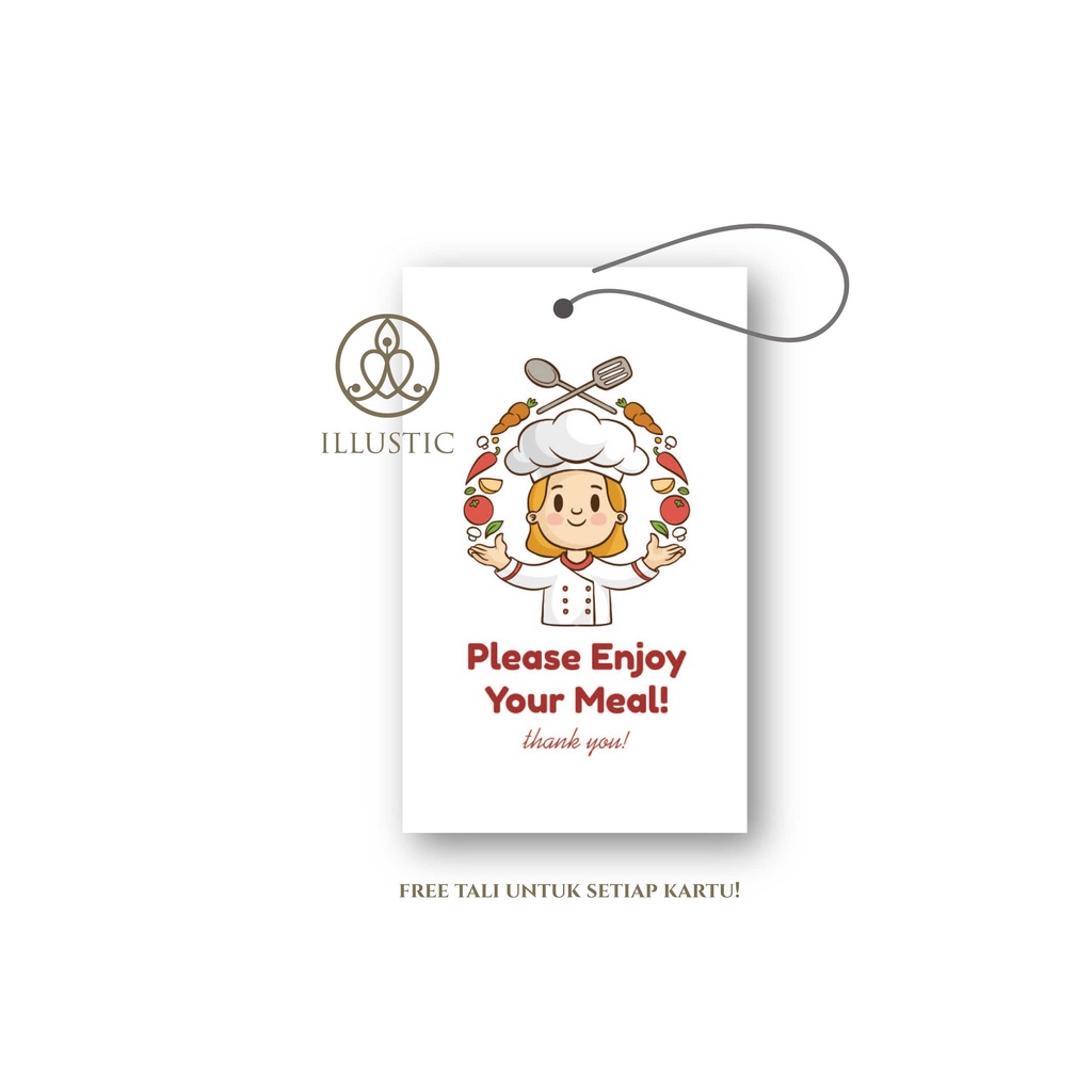 Jual Kartu Ucapan Selamat Menikmati/Hangtag Selamat Menikmati/Kartu ...