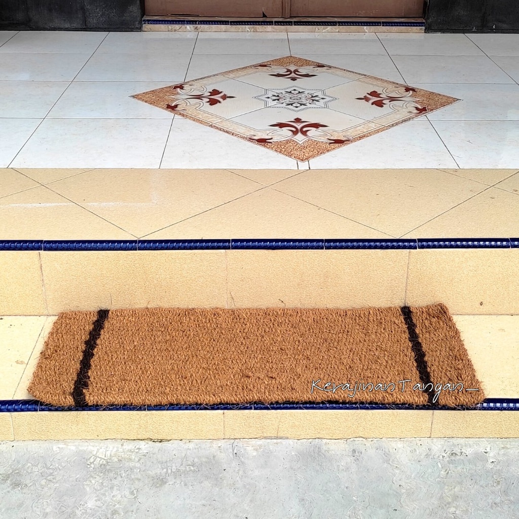 Jual keset outdoor sabut kelapa motif ijuk / keset anyam 90x30 premium ...