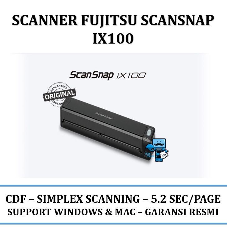 Jual SCANNER FUJITSU SCANSNAP IX100 - Original | Shopee Indonesia