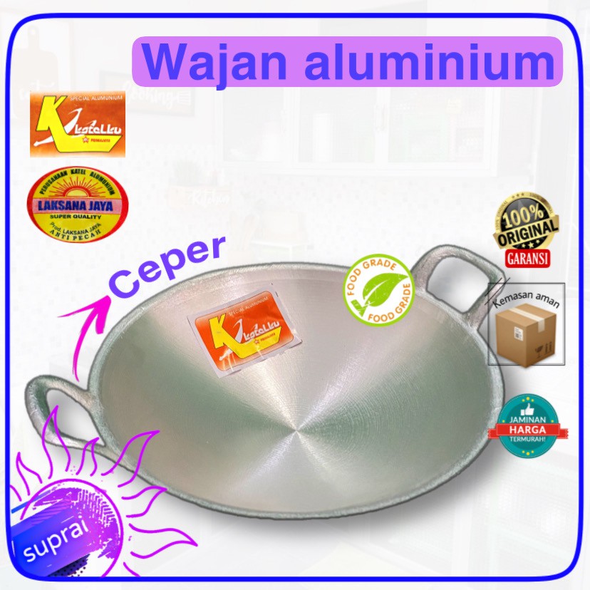 Jual SUPRAI.ID Metro Wajan/Katel/Kuali no.11 Penggorengan Aluminium ...