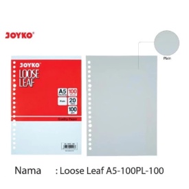Jual Loose Leaf Isi Kertas File Binder Joyko A5 - 100 PL Plain 100 Lembar | Shopee Indonesia