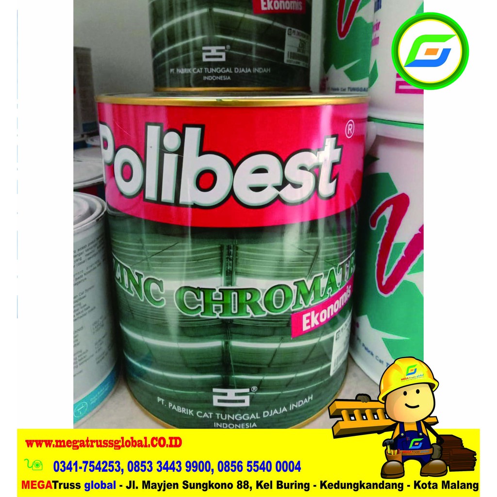 Jual Polibest Zinchromate Dark Green 5 Kg - Cat Dasar Kayu dan Besi ...
