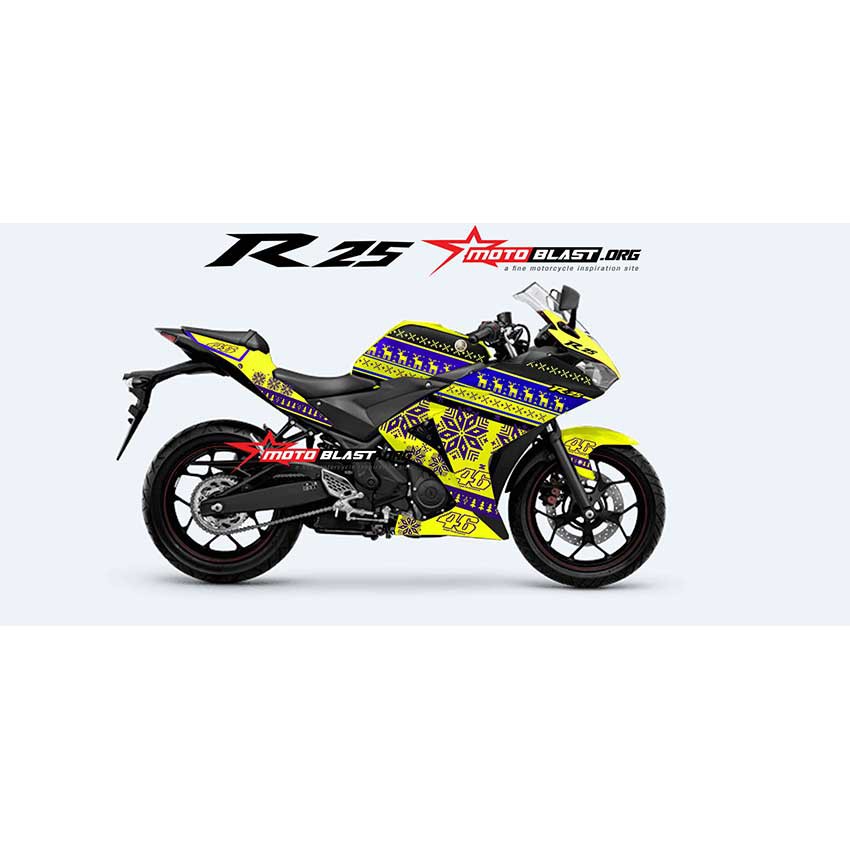 Jual Decal Stiker YZF R25 YELLOW AGV CORSA WINTER TEST | Shopee Indonesia