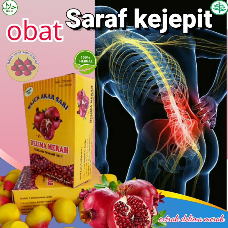 Jual Obat Saraf Syaraf Kejepit Pinggang Dan Kaki Majun Akar Sari Delima ...