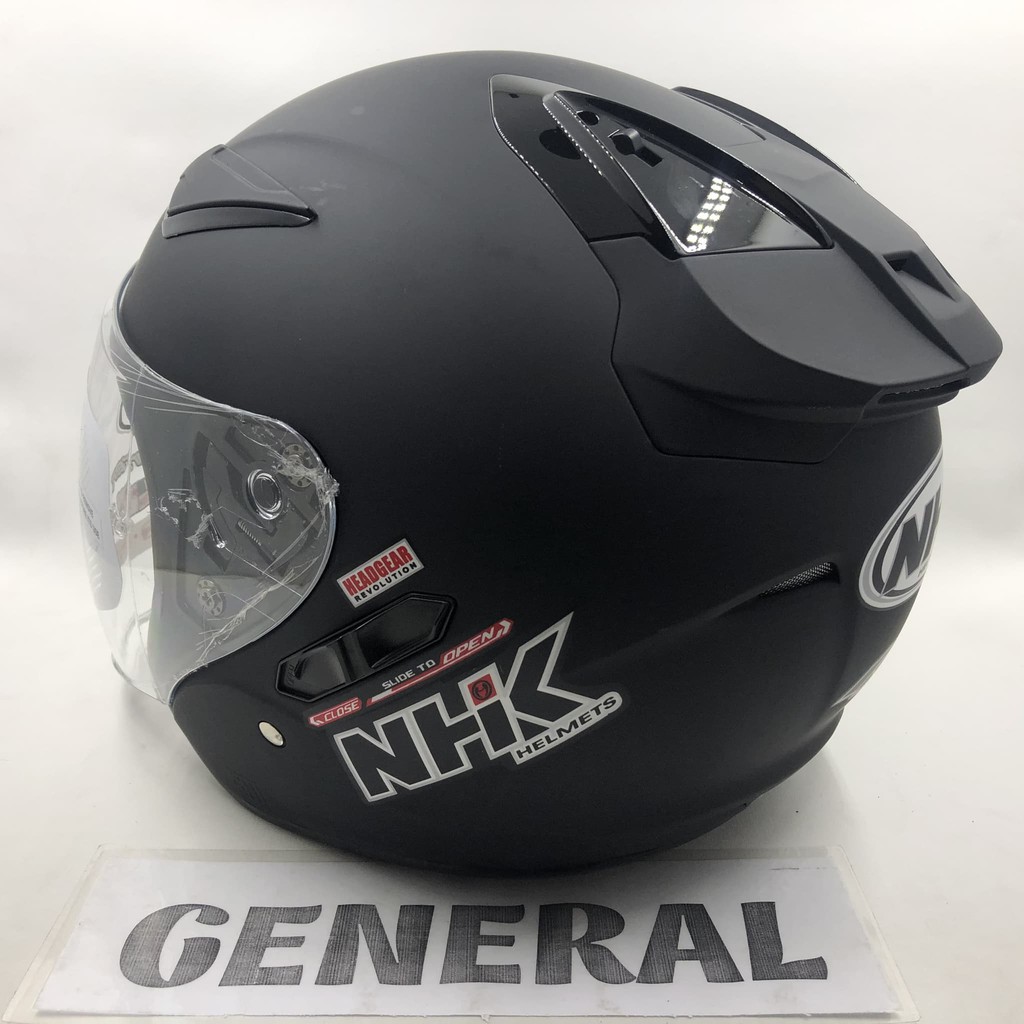 Jual GOYANG HARGA;; Helm NHK R1 Solid Black Doff Hitam Dop Double Visor ...
