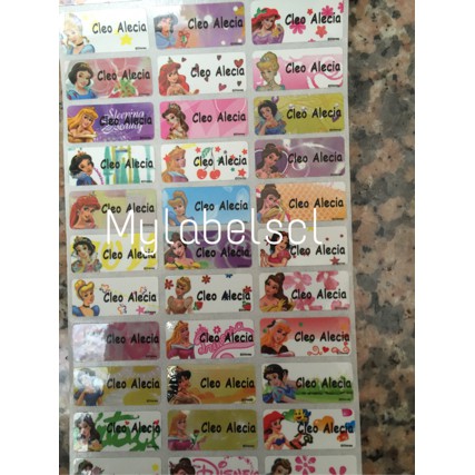 Jual Stiker Label Nama Name Sticker Princess Putri Disney Ariel Jasmine ...