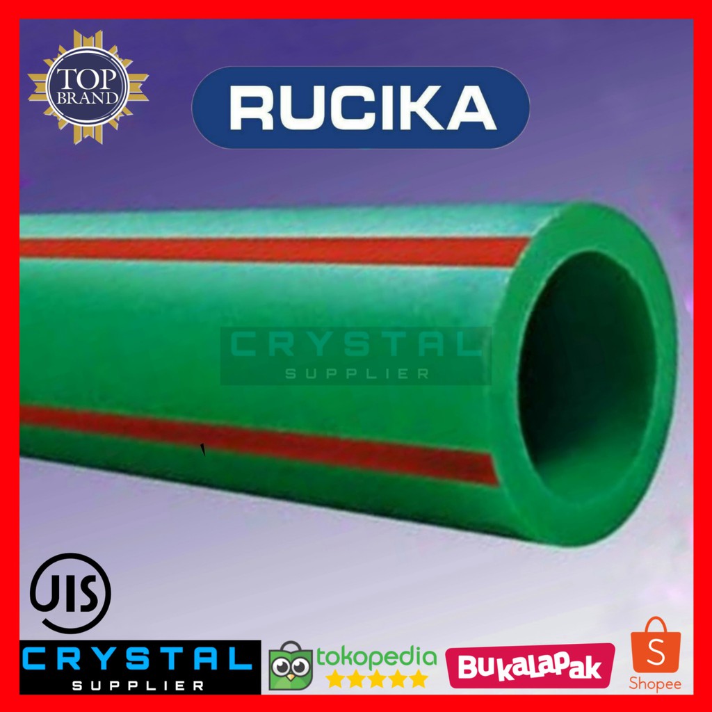 Jual PIPA PPR PN 20 RUCIKA 1/2" inch / PN20 AIR PANAS GREEN TIGRIS 20 ...