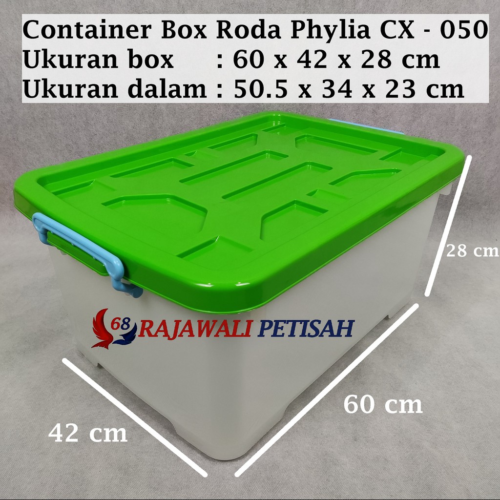 Jual PHYLIA CX - 050 Liter | Container Box Roda | Storage Box (By Gojek ...