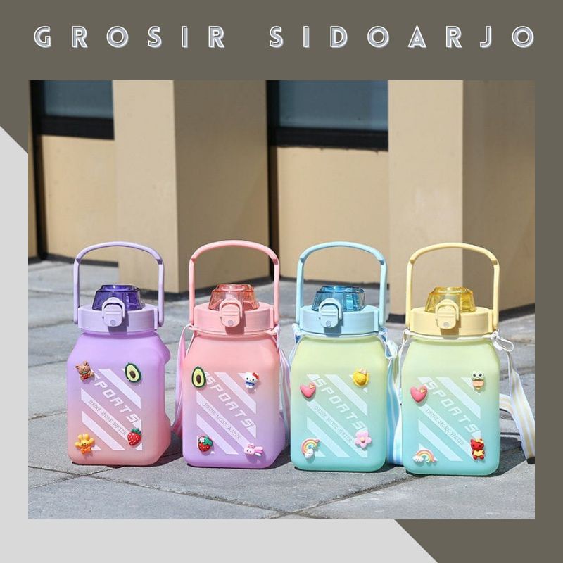 Jual Botol Kotak Gemoy / Botol Gemoy 1.5liter / Botol Kotak Gradasi ...