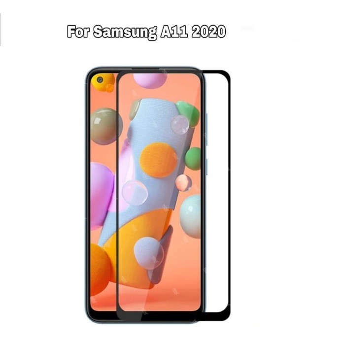 Jual Tempered Glass 5D 9D For SAMSUNG A11 6.4" 2020 Full Lem Full Layar ...