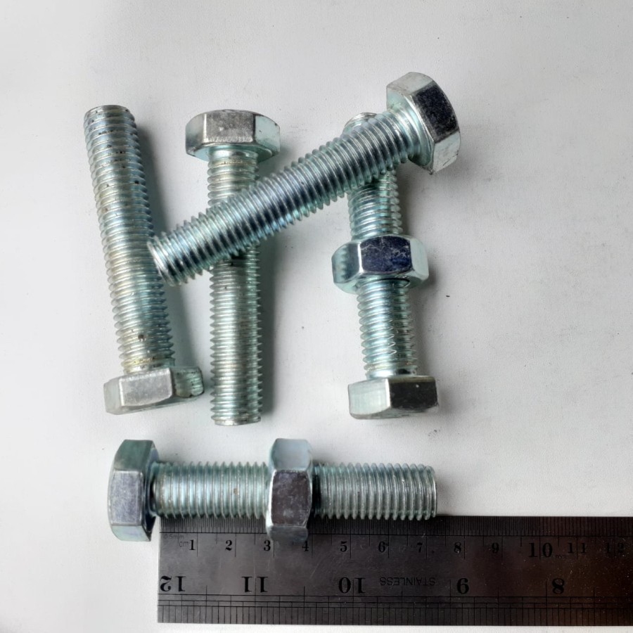 Jual BAUT MUR M14 X 70 PUTIH BMP M14X70 PANJANG 7CM 7 CM KUNCI 22 GALVANIZ GALVANIS | Shopee ...