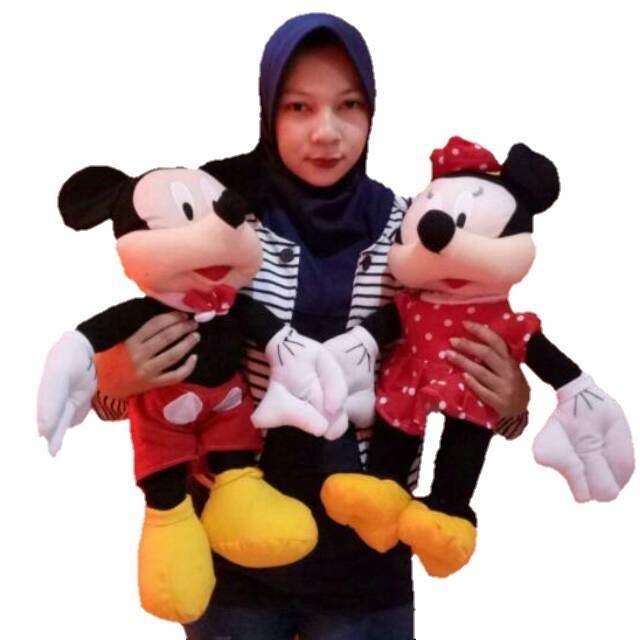Jual Boneka mickey mouse / minnie mouse XL (T50CM) | Shopee Indonesia