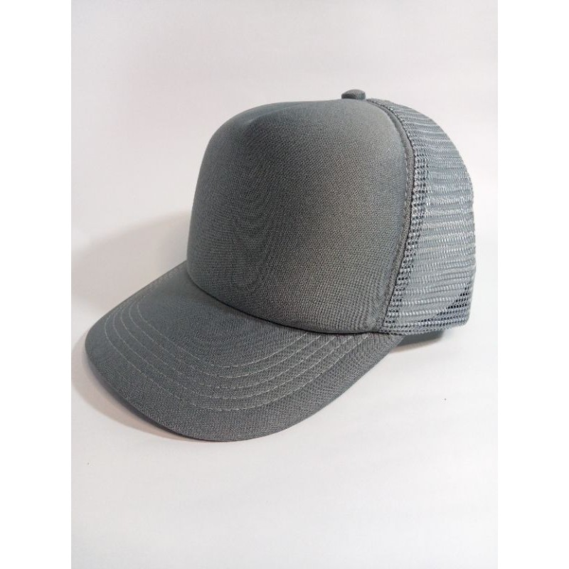 Jual Topi model tracker can warna abu abu polos murah | Shopee Indonesia