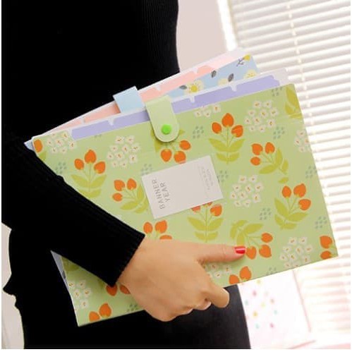 Jual Map Folder Penyimpan Kertas Dokumen Motif Bunga Cantik - KHM309 ...
