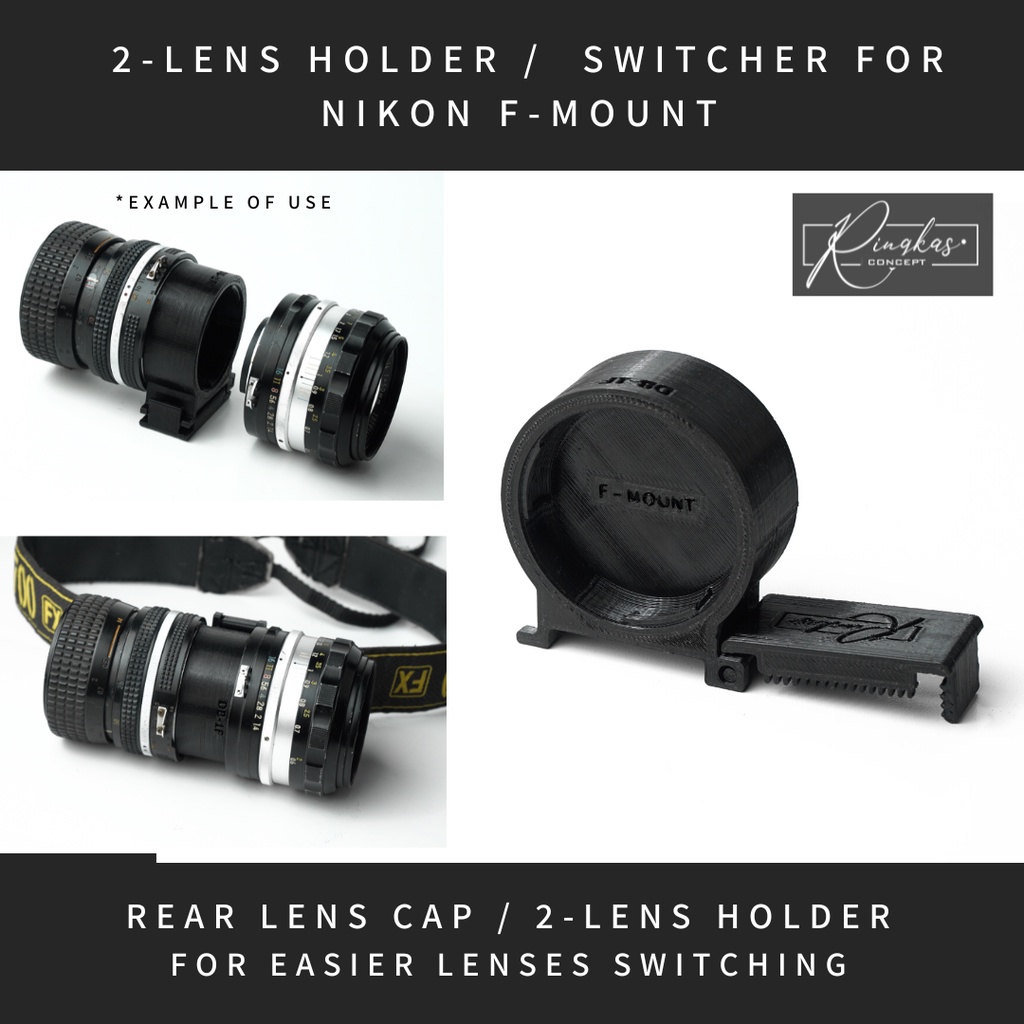 Jual Dual / Double Lens Holder Lensa For SONY E-MOUNT NIKON F-MOUNT ...