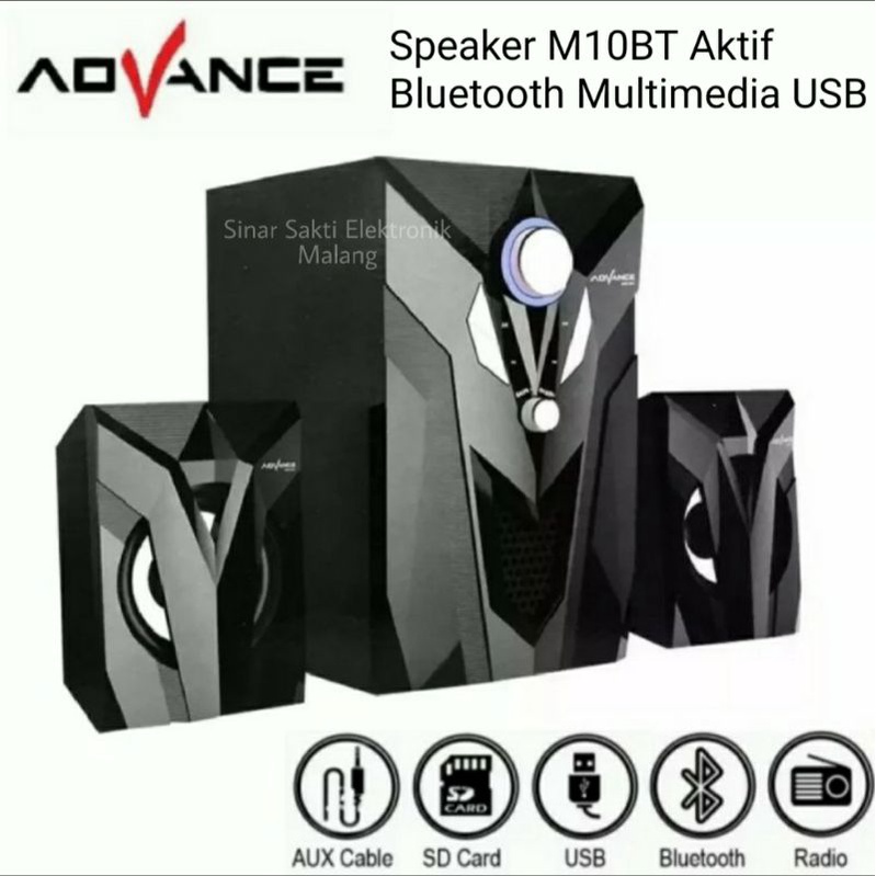 Jual Speaker Advance M10BT Aktif Bluetooth Multimedia USB M10 BT BASS | Shopee Indonesia