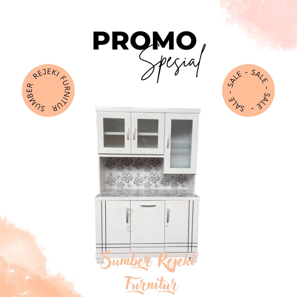 Jual LEMARI SAYUR BLOKTIK 3 PINTU FULL WHITE | Shopee Indonesia