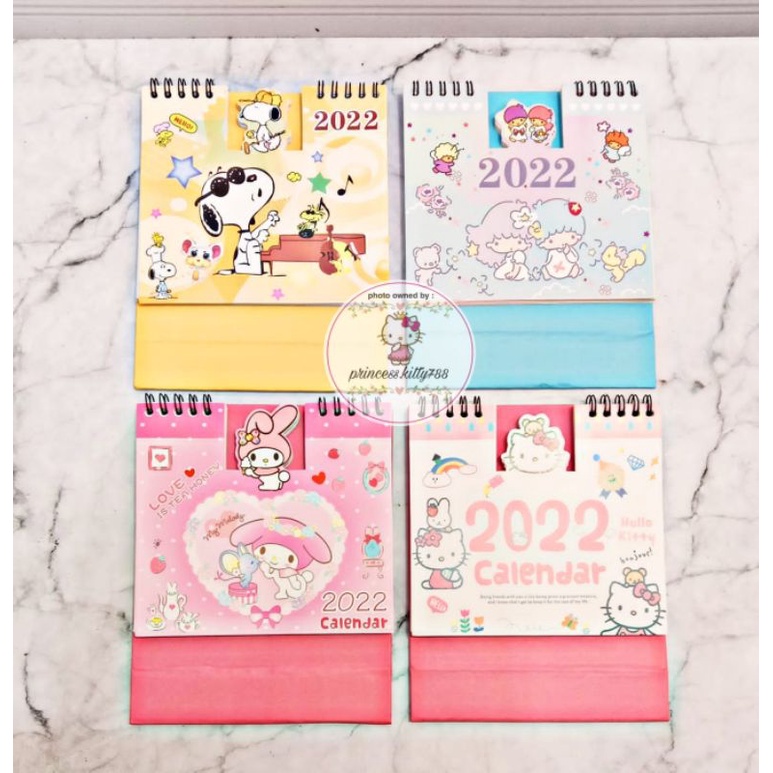 Jual KALENDER MEJA 2022 KARAKTER (16X15) | HELLO KITTY MELODY TWINSTARS ...