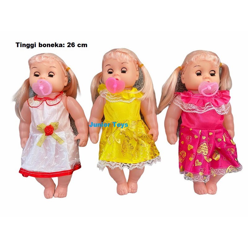 Jual Mainan Boneka Anak Perempuan dan Dot Suara 26 Cm | Shopee Indonesia