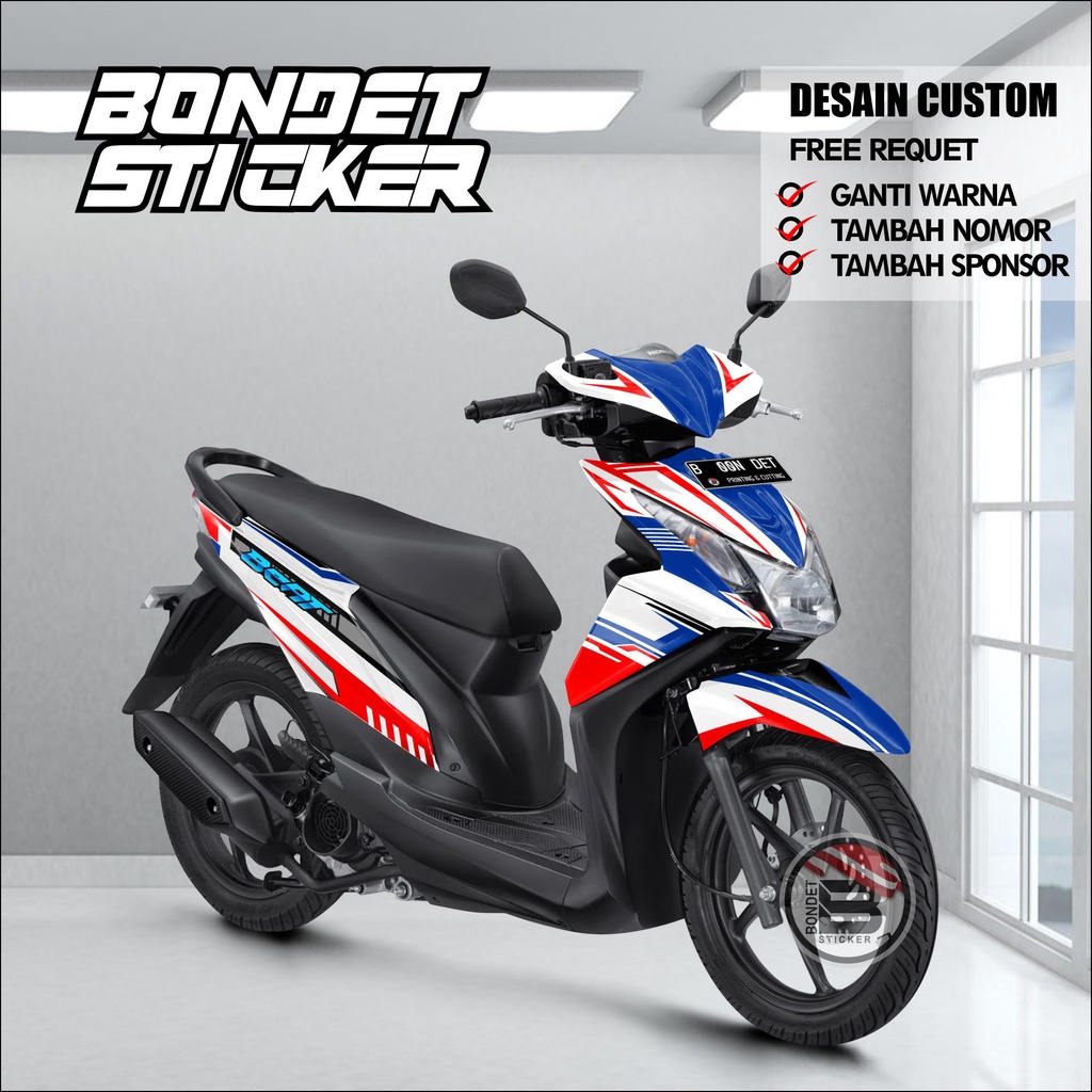 Jual STIKER MOTOR - DECAL MOTOR HONDA BEAT FI INJEKSI 2012/2013/2014 ...