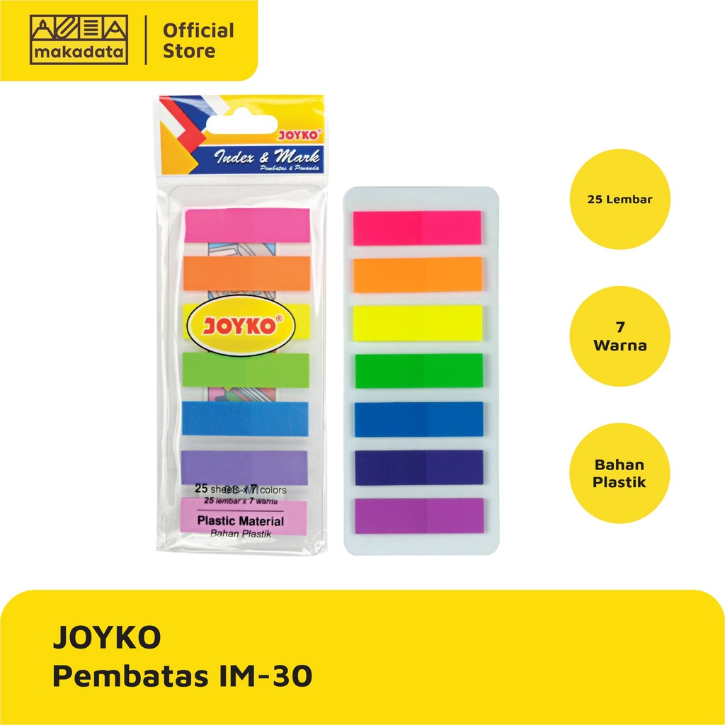 Jual MEMO STICKY NOTE INDEKS / PENANDA / PEMBATAS KERTAS IM-30 JOYKO ...