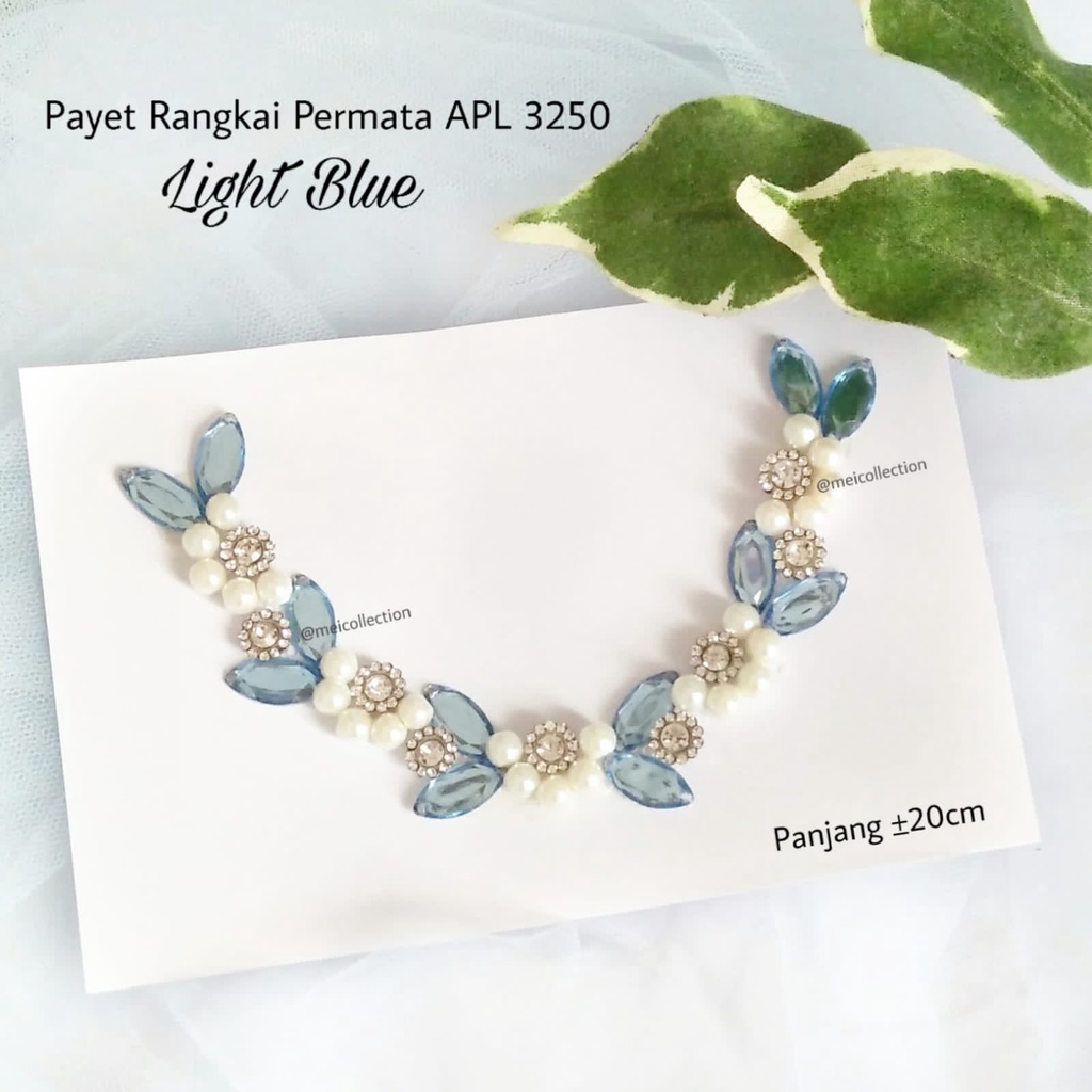 Jual payet rangkai mutiara bunga 3d permata KOMPILASI nuansa biru blue ...