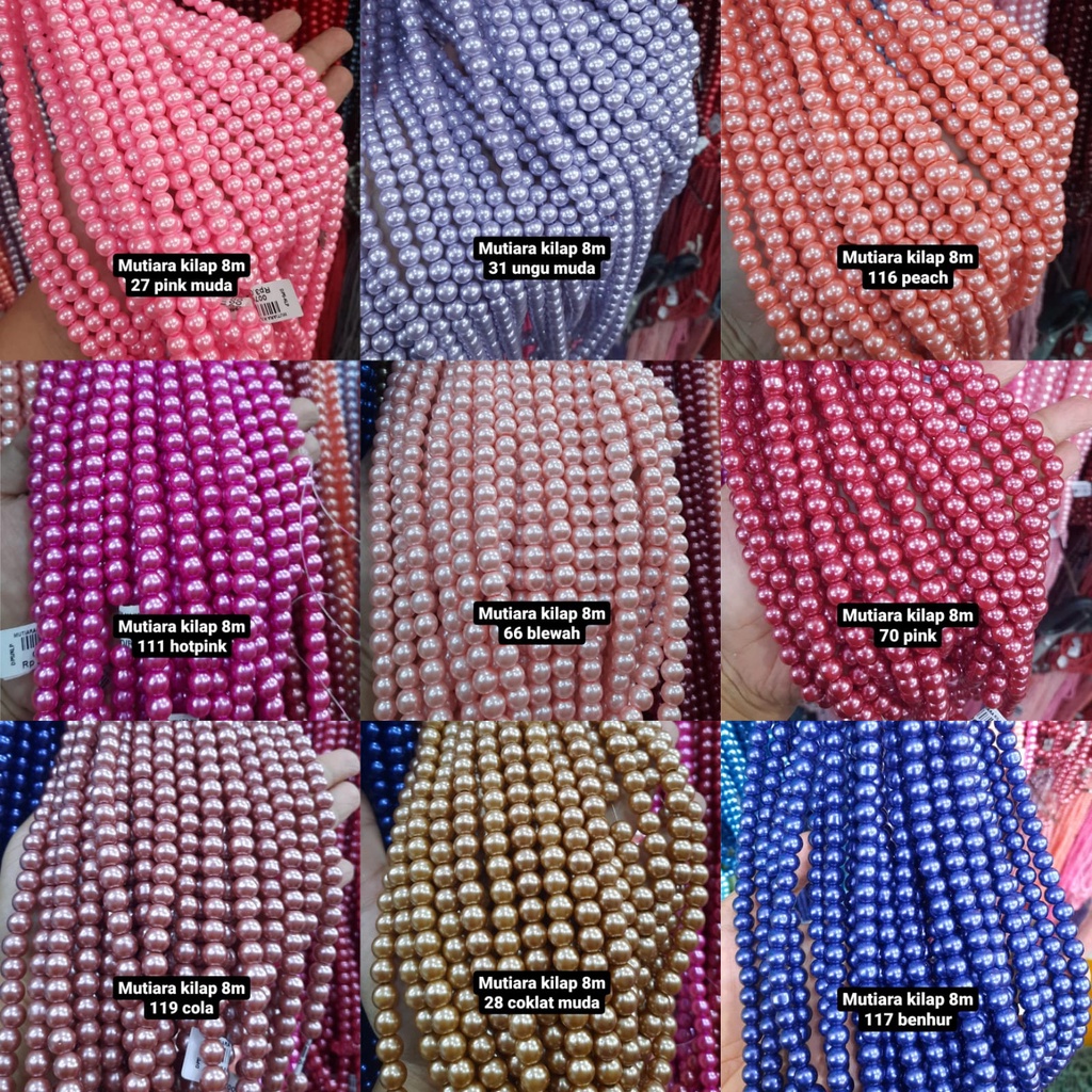 Jual BATU MUTIARA KILAP 8MM / BATU KERAJINAN /DIY | Shopee Indonesia