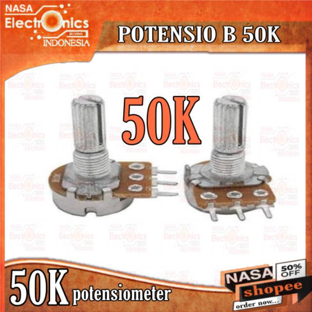 Jual Potensio 50K potensiometer B50K | Shopee Indonesia
