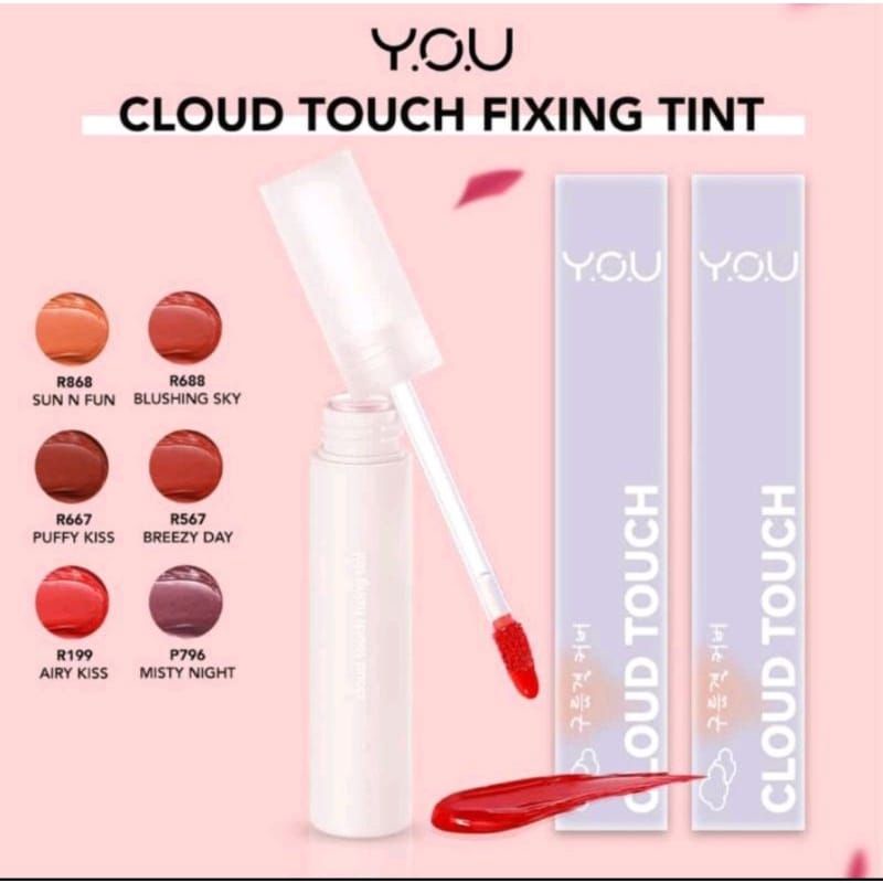 Jual YOU cloud touch fixing tint lip tint liptint lipstik lip cream ...