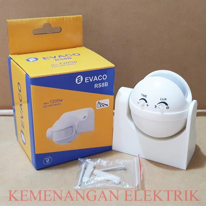 Jual SAKLAR SENSOR GERAK / INFRARED MOTION SENSOR EVACO - RS8B | Shopee ...