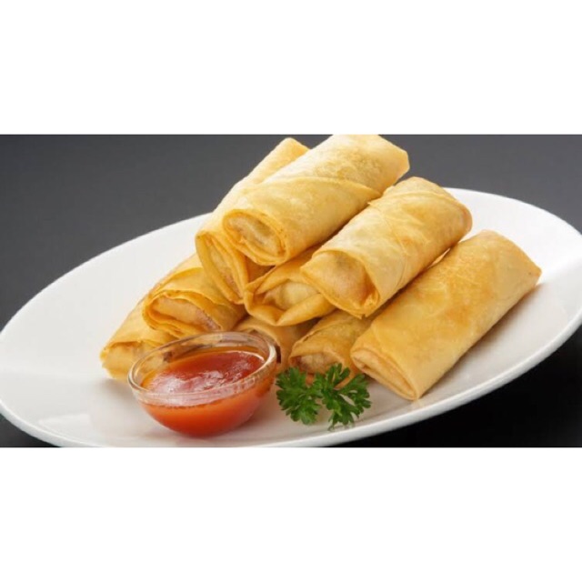Jual 15 PCS Spring roll udang spring roll ayam dimsum frozen food halal ...