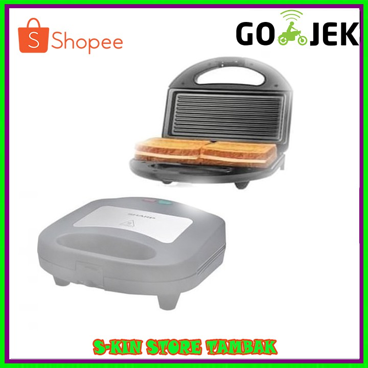 Jual Pemanggang Roti Sharp Sandwich Toaster KZS-71-BK 3 in 1 | Shopee ...