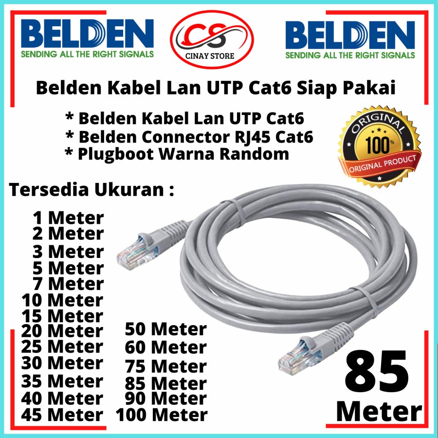 Jual Kabel Belden CAT6 UTP 85 Meter ORIGINAL | Shopee Indonesia