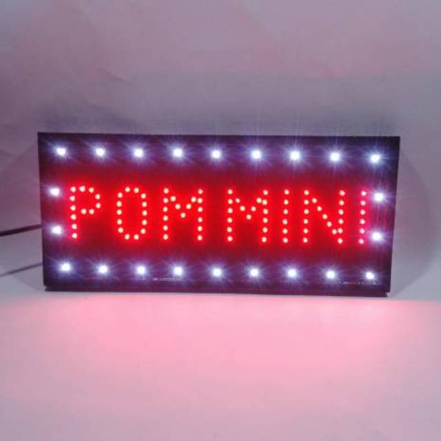 Jual Tulisan lampu led / led sign POM MINI new | Shopee Indonesia