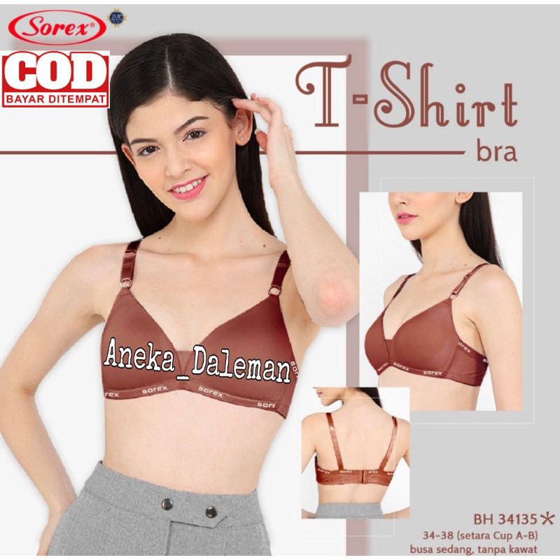 Jual Sorex T-Shirt Bra Bh Busa Tanpa Kawat Kait 3 Bh Sorex 34135 Setara Cup B | Shopee Indonesia