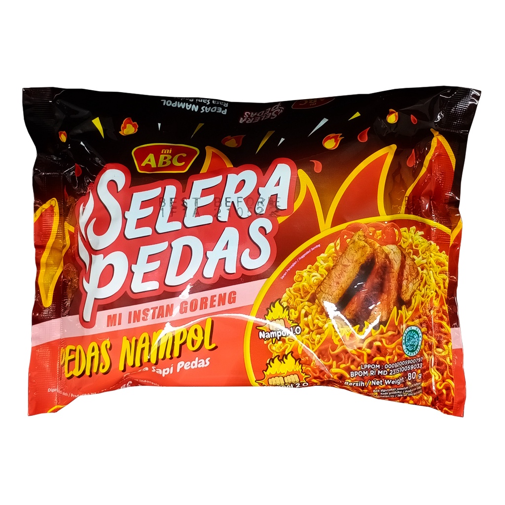 Jual Mi Instan Goreng ABC Selera Pedas Nampol Rasa Sapi Pedas 80g ...