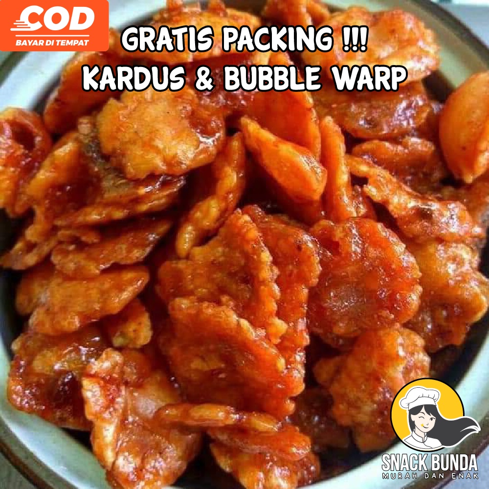 Jual emping melinjo pedas balado 1/4 kg snack cemilan camilan makanan ...