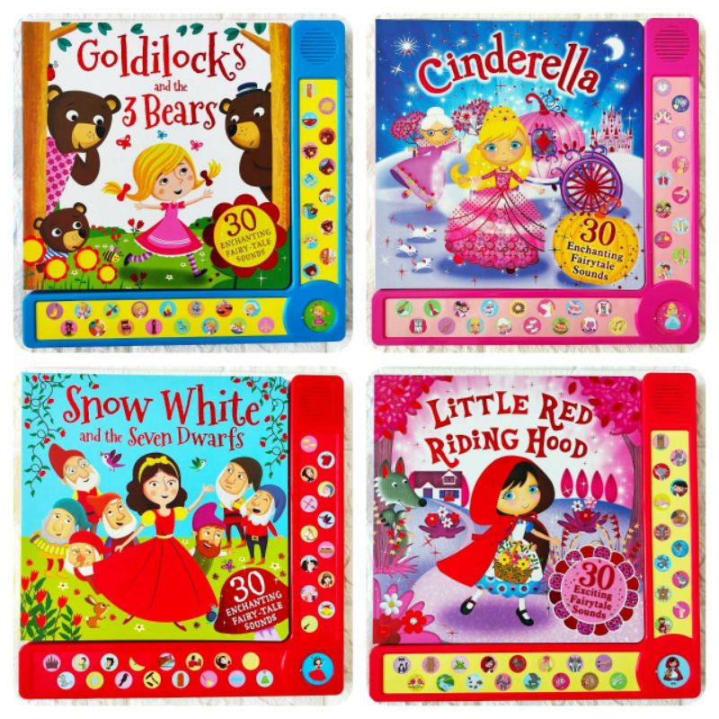 Jual Sound Book Fairy Tale Cinderella Snow White Little Red Riding Hood ...
