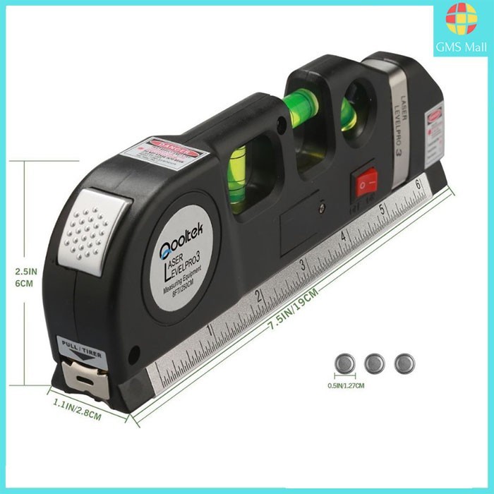 Jual Fixit Level Pro 3 Penggaris Laser Waterpass Meteran Laser 250 Cm ...