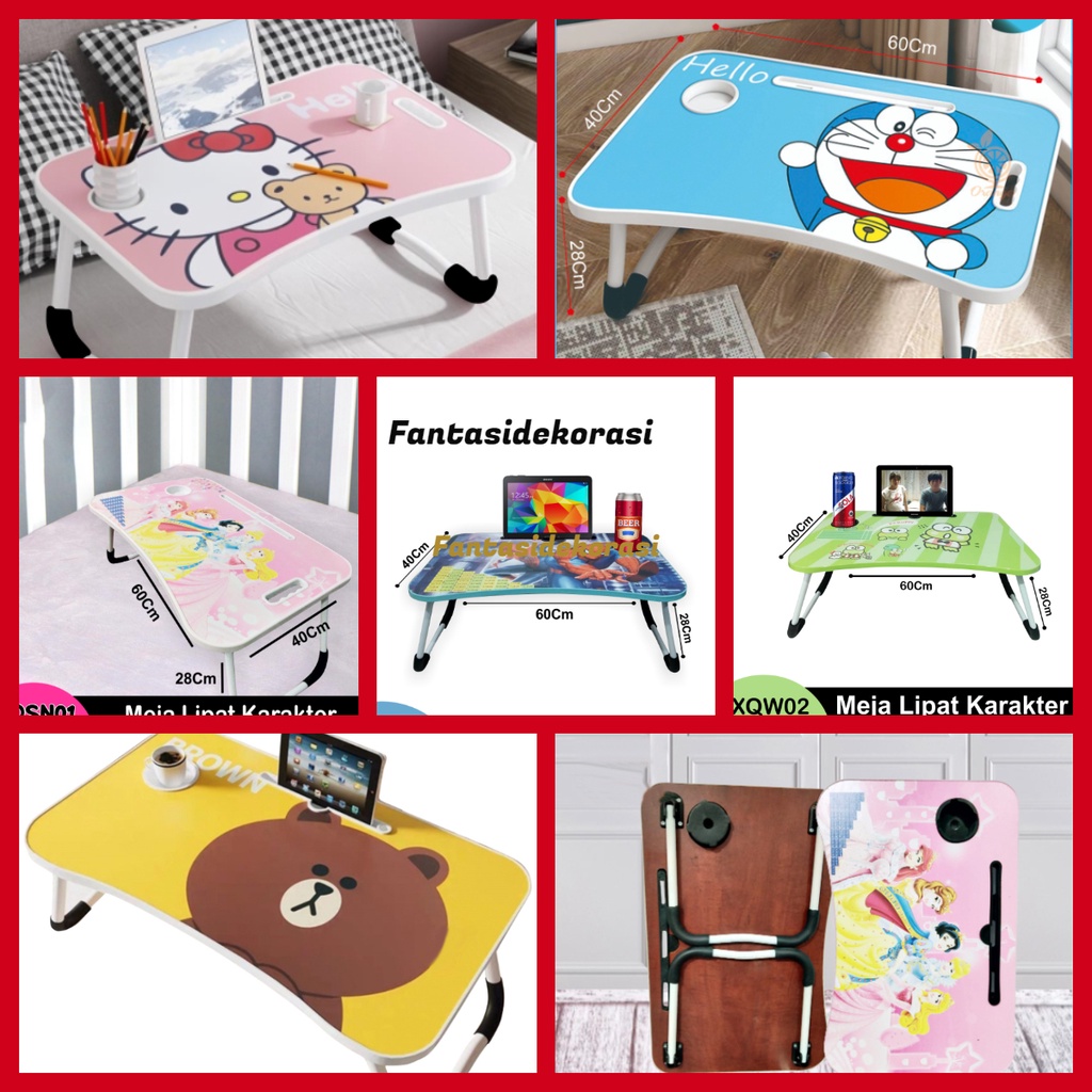 Jual Meja anak karakter Serbaguna Meja Lipat Belajar Meja Laptop ...