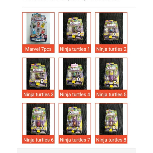 Jual Figur teenage mutant ninja turtles dan Marvel ooshies pencil ...