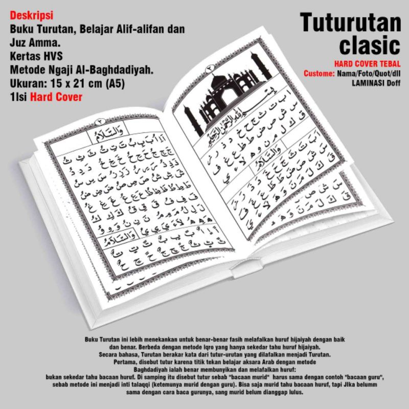 Jual Buku Ngaji Tuturutan Hardcover Custome Design Foto Nama / Turutan ...