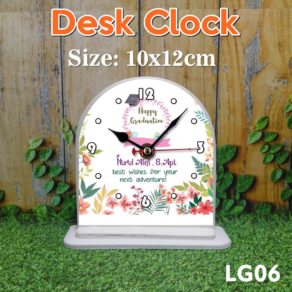 Jual Jam Meja Wisuda Graduation 06 Minimalis Ekonomis Kado Hadiah Unik ...