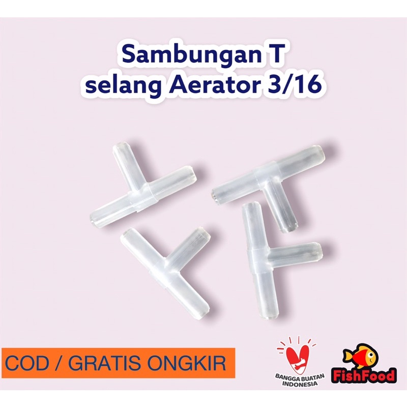 Jual Sambungan T selang aerator 3/16 Konektor selang Aquarium | Shopee ...