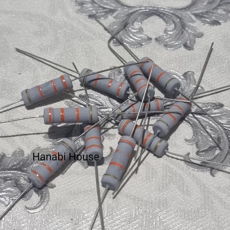 Jual HARGA 10 PCS Resistor 2W 2Watt 2 Watt 1M 1M2 2K2 3K3 4K7 6K8 8K2 ...