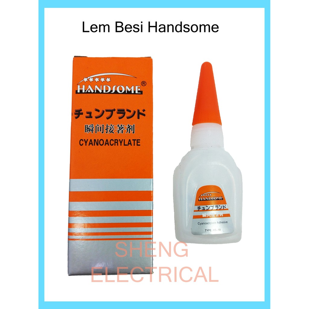 Jual Lem Korea Handsome/ Lem Serbaguna/ Lem Besi Botol Cyanoacrylate ...