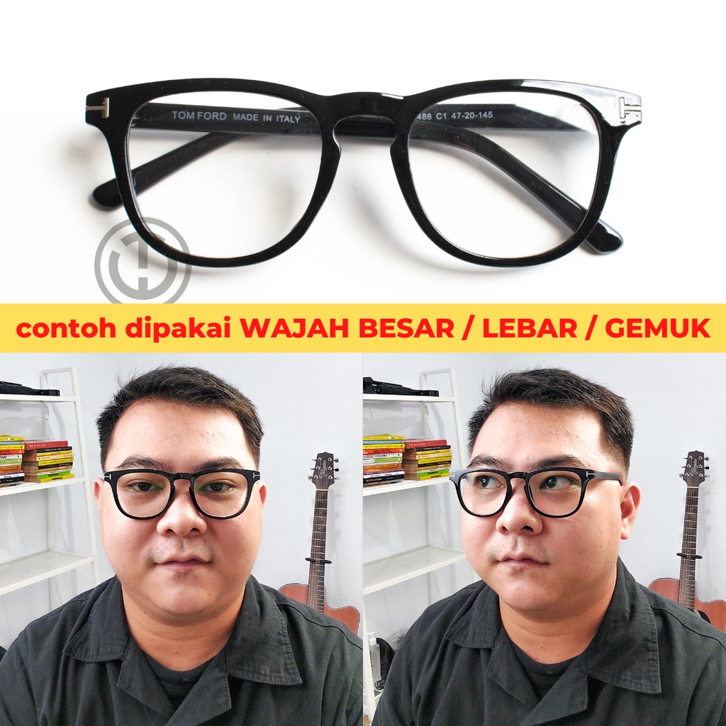 Jual KOZUKI HITAM Frame Kacamata Gemuk Kacamata Wajah Lebar Bisa Untuk ...