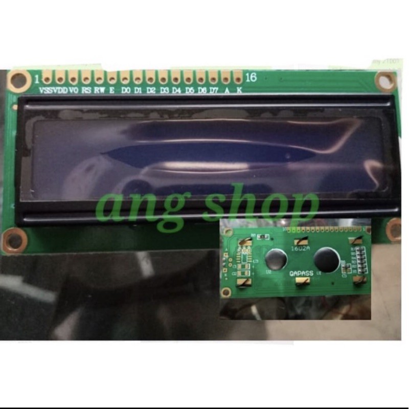 Jual LCD 16x2 LCD Display 16x2 1602 QAPASS Character Backlight Biru ...